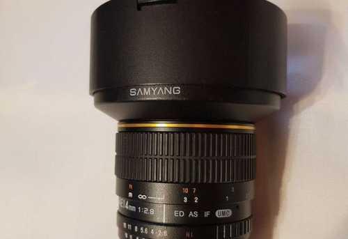 Samyang AE 14mm 1:2.8 ED AS IF UMC для Nikon