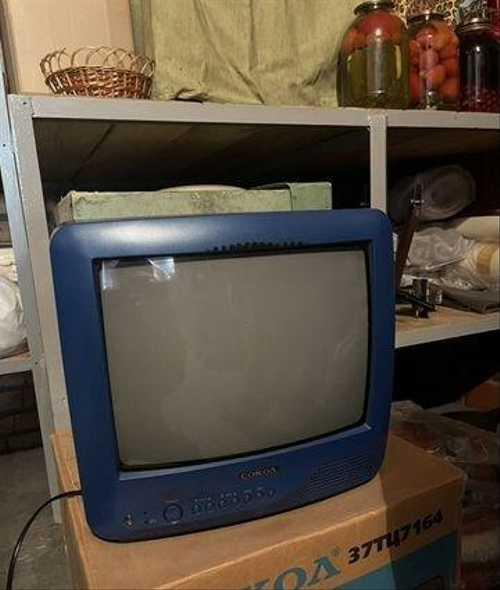 Кинескопный телевизор сокол (синий)