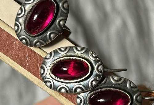 Серьги и перстень серебро