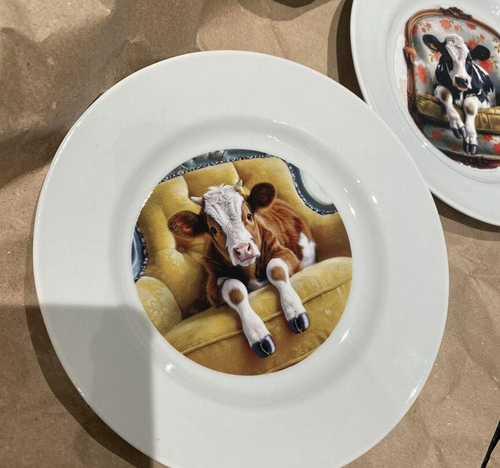 Посуда с коровами новая