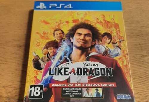 Yakuza Like A Dragon PS4 диск с игрой и Steelbook