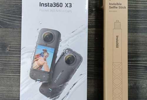 Insta360 X3. Улучшенный оригинальный монопод 114см