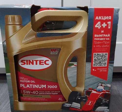 Масло моторное 5w40 sintec platinum 7000