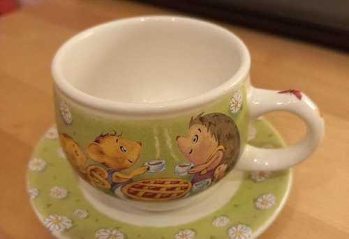 Чашка с блюдцем детский комплект или кофейный новы