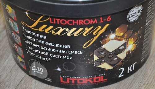 Затирка litokol litochrom 1-6 luxury C.10 серый