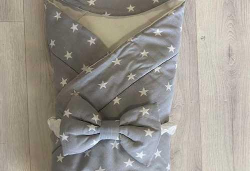 Конверт-одеяло с ушками для новорожденного