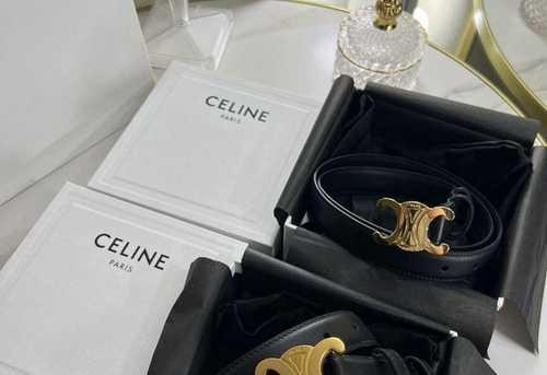Ремень Celine Triomphe Черный 85