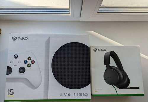 Xbox series s + наушники xbox wireless headset