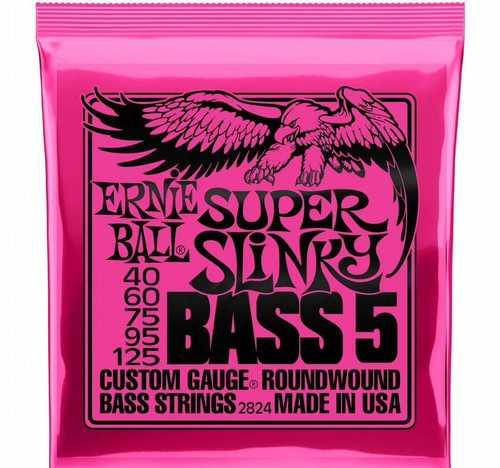 Струны для пятиструнной бас-гитары Ernie Ball 2824 Super Slinky Nickel Wound Bass