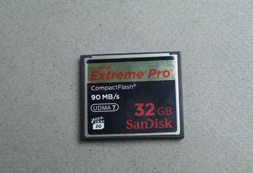Карта памяти compact flash Sandisk 32 Gb