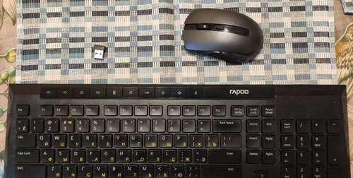 Комплект клавиатура и мышь беспроводные rapoo