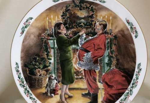 Новогодняя тарелка 1991 год, Royal Doulton