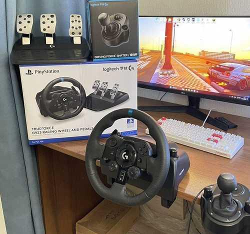 Игровой руль Logitech g923   shifter