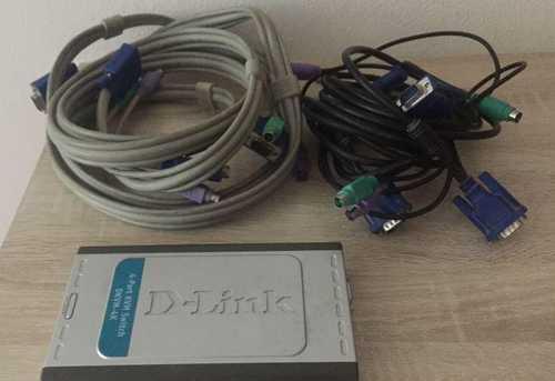 Переключатель D-Link dkvm-4K, 4 порта PS/2, VGA