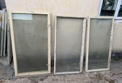 Деревянные окна со стеклопакетом бу (11 штук)