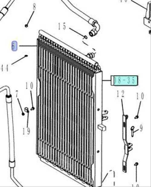 Радиатор техника кейс нью холланд