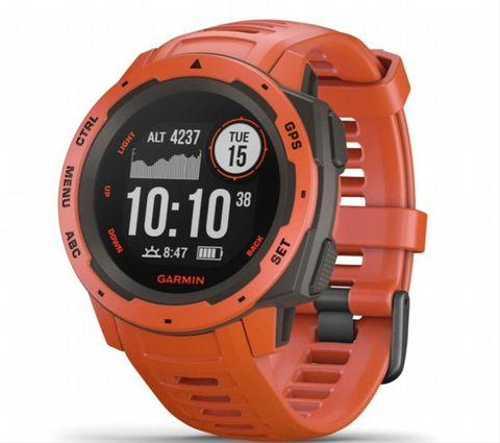 Часы Garmin Instinct Rugged Flame Red