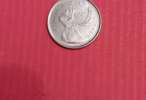 Монета 25 центов