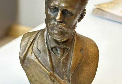 Бюст П Чайковский, бронза, скульптор Н Баганов