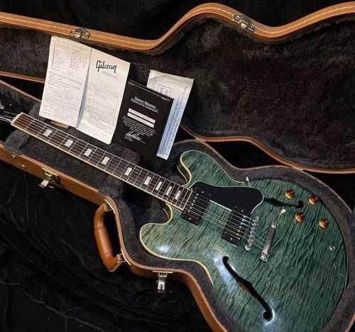 Gibson Memphis ES-335 Limited figured green burst