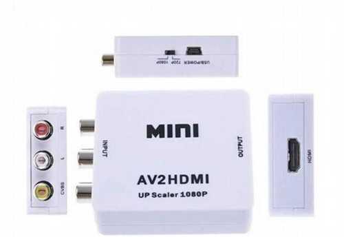 Видеоконвертер Video + Audio(RCA) в hdmi AV2hdmi