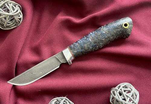 Мини нож "Коршун", клинок Дамасская сталь, рукоять
