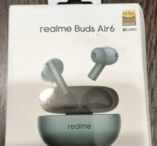 Беспроводные наушники realme buds air 6 зелёные