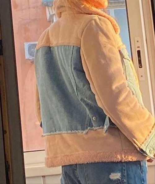 Куртка джинсовая с мехом Тедди