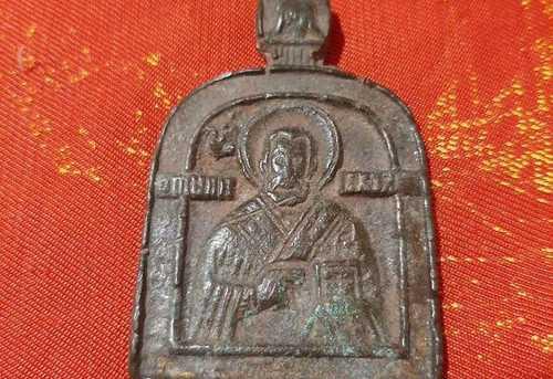 Икона святой Николай Чудотворец 17-18 век