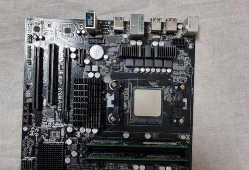 Плата Asrock AM3+ 970, SB950 970M Pro3 4xDDR3 2xPC