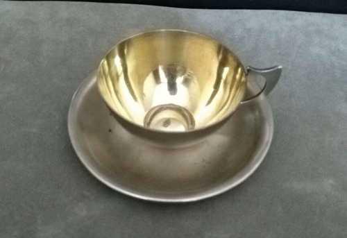 Серебряная кофейная чашка