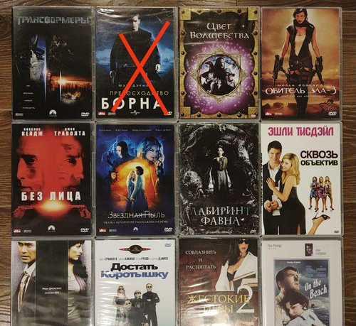Фильмы и мультики на DVD в slim боксах и в стекле