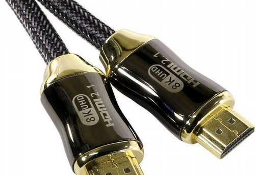 Кабель hdmi 19M/M,ver. 2.1, 8K60 Hz 0.5m метал раз