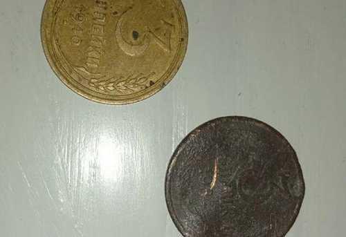 Монеты СССР 3 копейки-1940 год и 1983 год