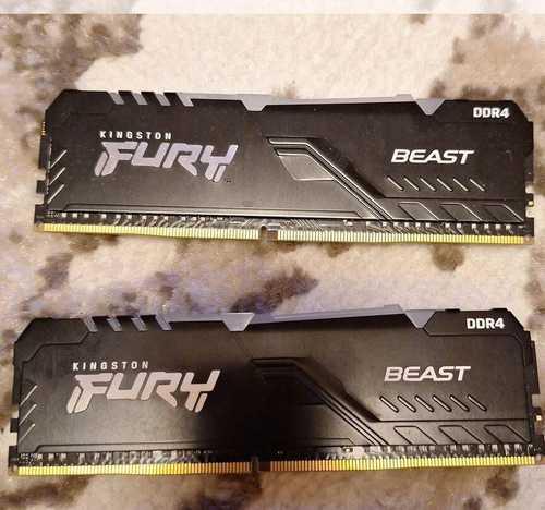 Оперативная память ddr4 16gb 3200 fury