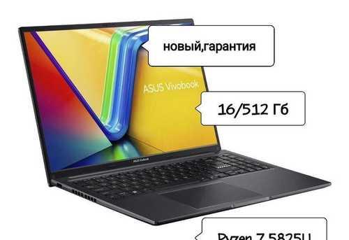 Ноутбук Asus Vivobook 16 новый Ryzen 7 / 16-512gb