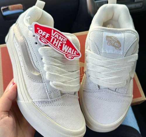 Кроссовки vans knu skool белые