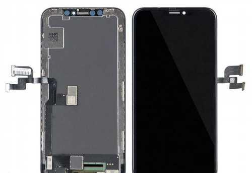 Дисплей для iPhone X + тачскрин черный с рамкой (I