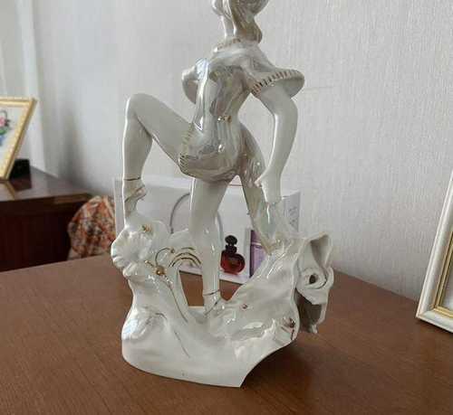 Фарфоровая статуэтка балерина кошка СССР