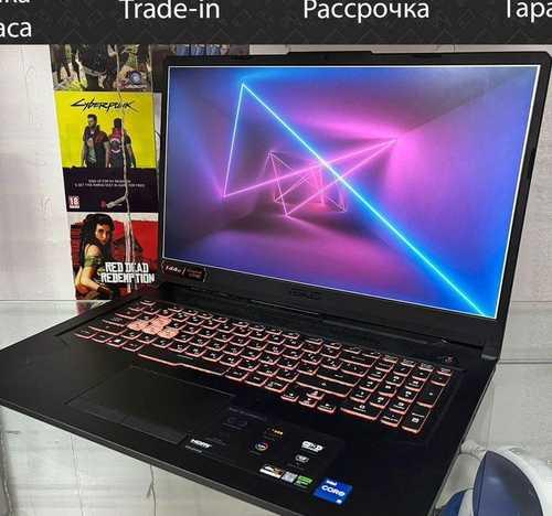 Ноутбук asus F15, Core i5, RTX 2050, SSD 512 гб