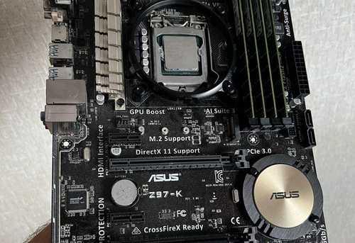 Комплект Asus Z97K+I7 4790+32gb Ddr3