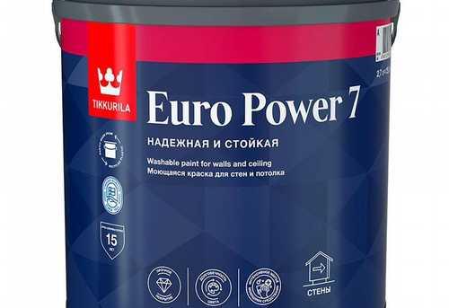 Краска моющаяся Tikkurila Euro 2,7 л белый(база А)