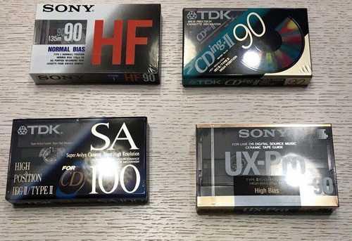 Аудиокассеты новые запечатанные sony tdk, 25 шт