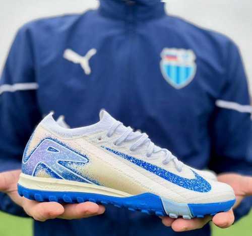 Детские сороконожки Nike Mercurial Vapor 16 Light White&Blue