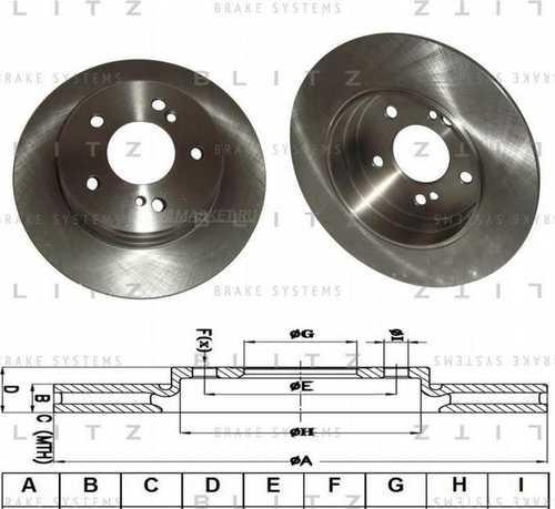 Blitz BS0111 Диск тормозной зад
