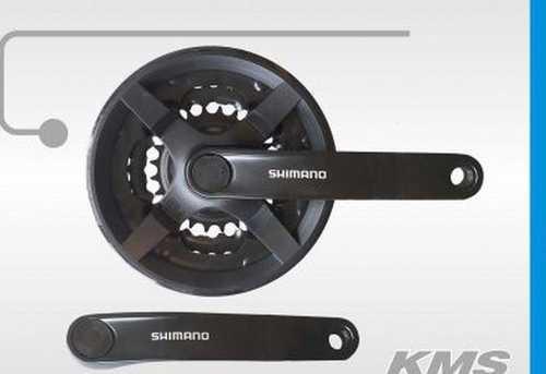 Комплект шатунов "shimano" TY301, с защ