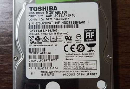 Жесткий диск для ноутбука Toshiba 2.5 1Tb