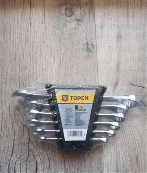 Комбинированные ключи topex 8-17 мм, 6 шт. 35D755