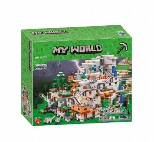 Lego minecraft горная пещера