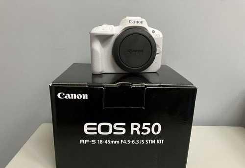 Новый Canon EOS R50 Kit RF-S 18-45mm White